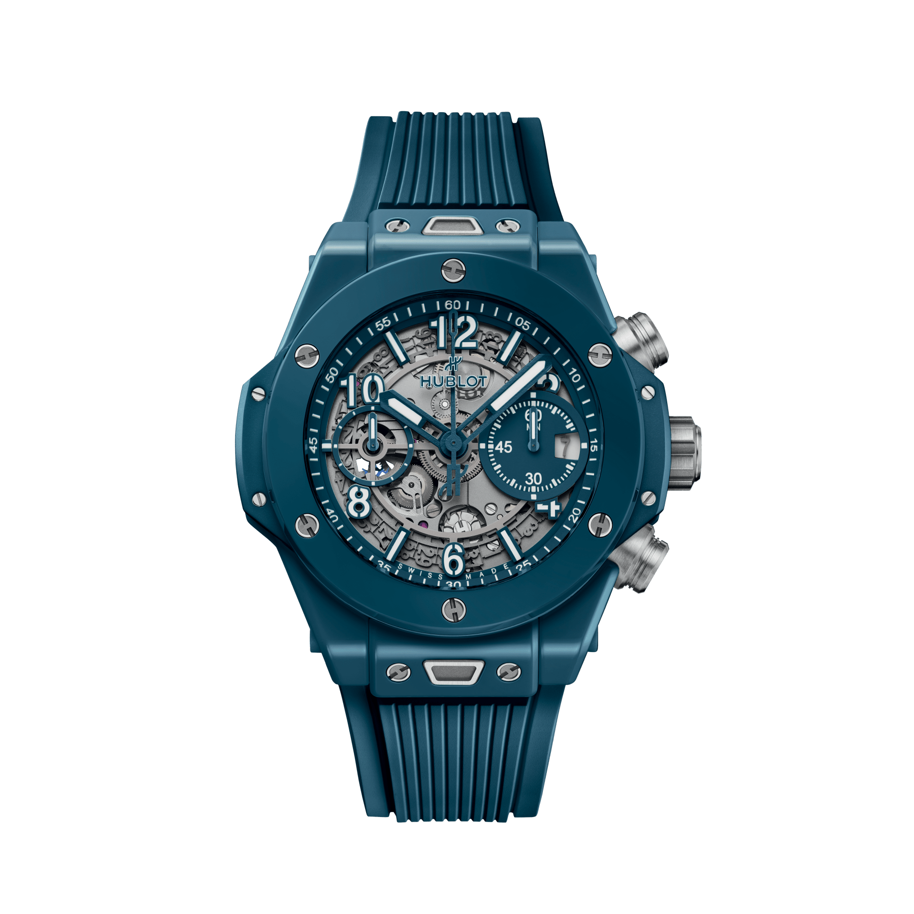 Hublot Unico Petrol Blue Ceramic - The Time Place