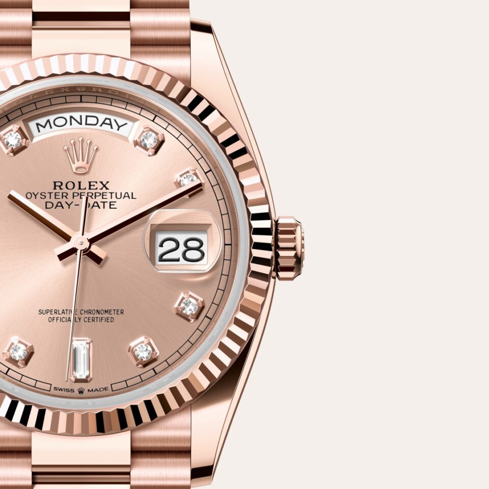 Rolex Day-Date 36 Emas Everose 18 karat, M128235-0009