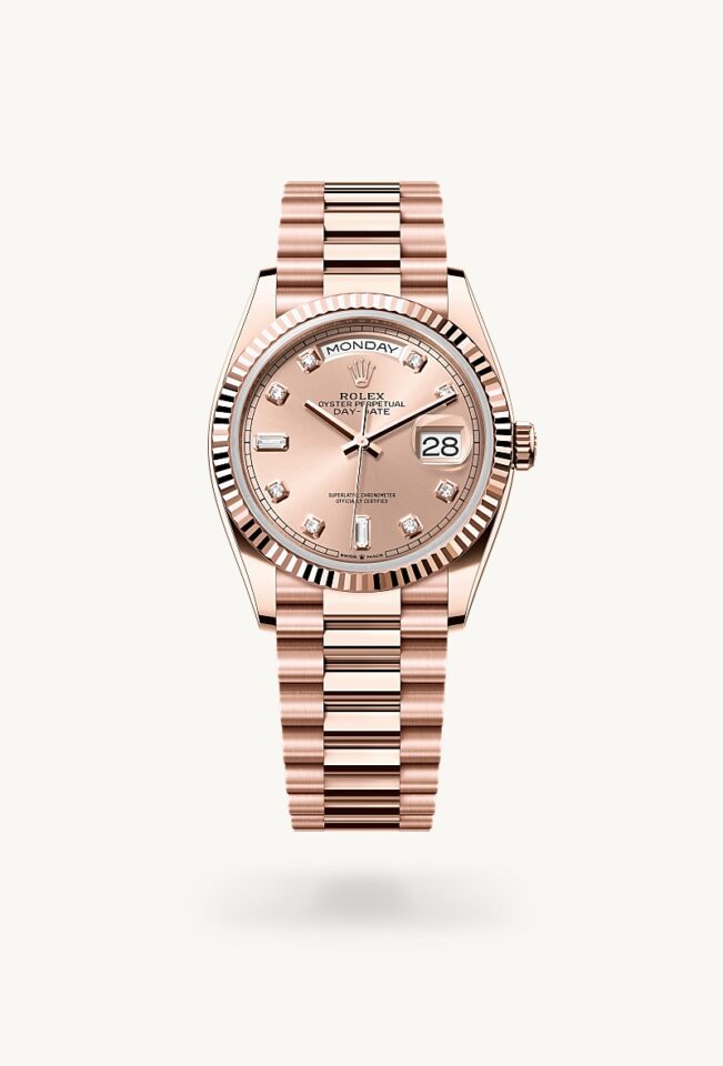 Rolex Day-Date 36 Emas Everose 18 karat, M128235-0009